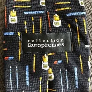 collection Europeennes | Accessories | Silk Tie School Teacher Art Glue ...